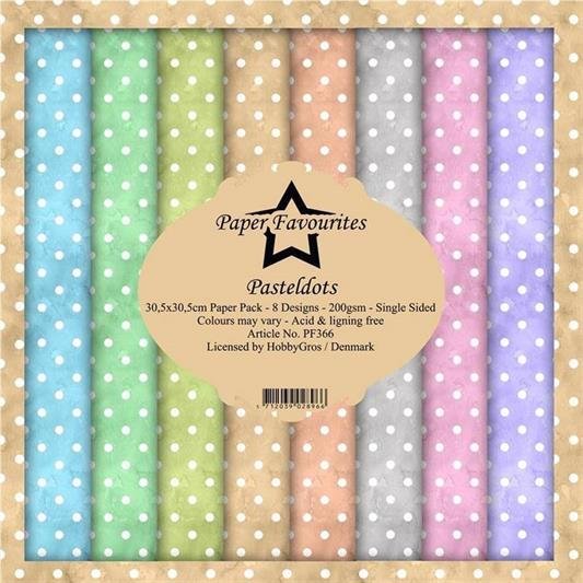 Paper Favourites - Blok 12 - Pastel Dots / Pastel Prikker - PF366 ...