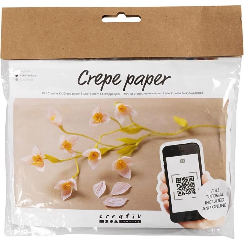 Mini Crepe Papir Kit - Kirsebærgren - Diy - Gavlhuset