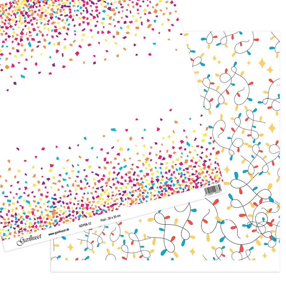 Gavlhusets Design - Papir - Fest konfetti - Kort & Scrap - Gavlhuset