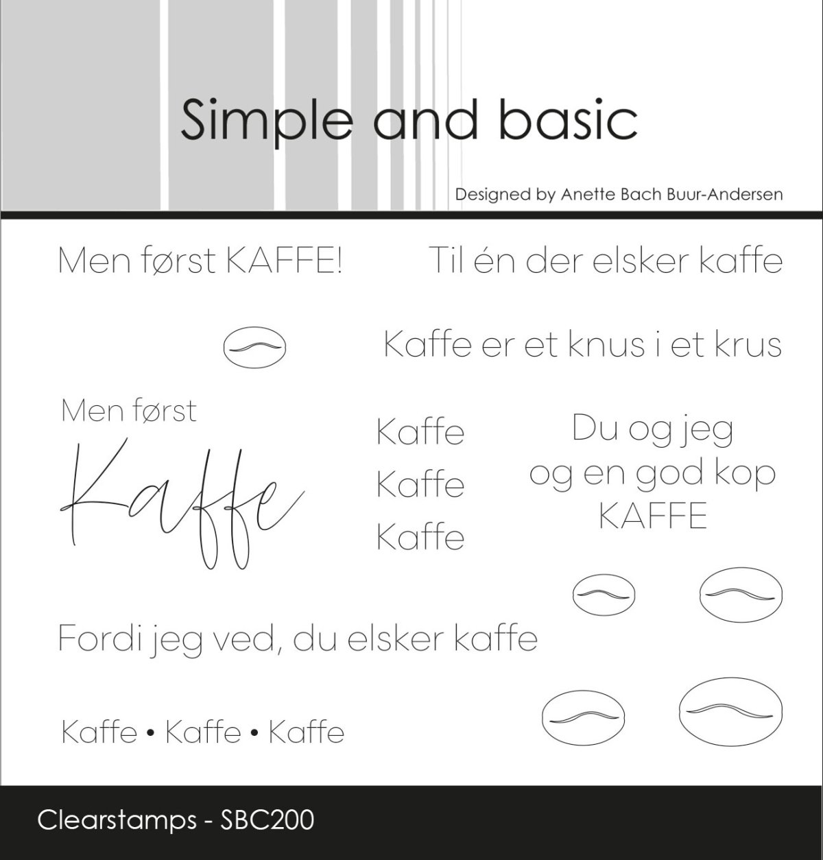 Simple and basic - Stempel - Men først KAFFE! - Kort & Scrap - Gavlhuset