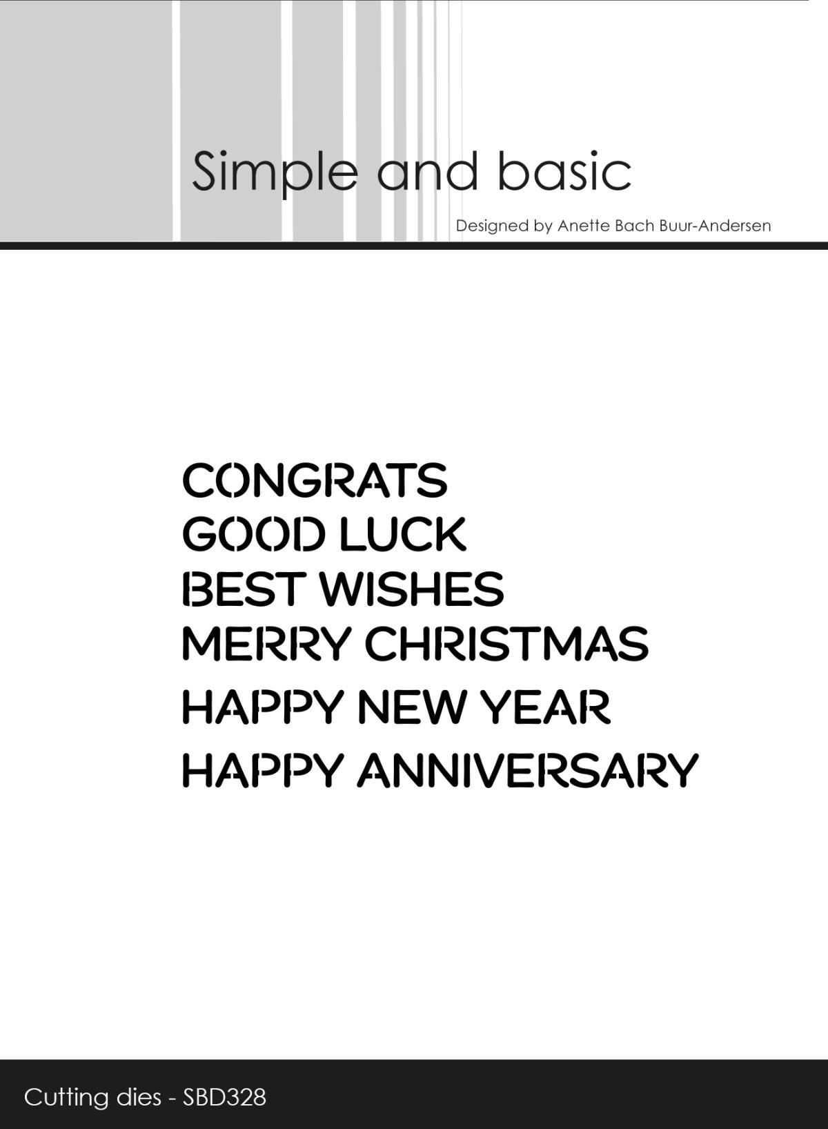 Simple and Basic - Die - Cut Words - Congrats - Kort & Scrap - Gavlhuset