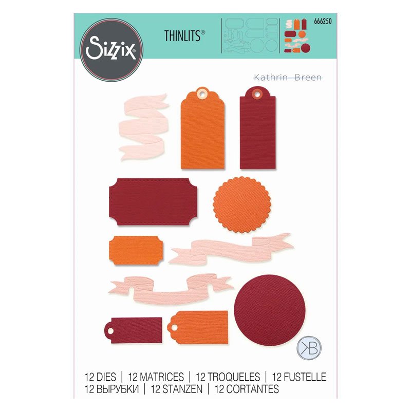 Sizzix - Thinlits die - Vintage Tags - Kort & Scrap - Gavlhuset